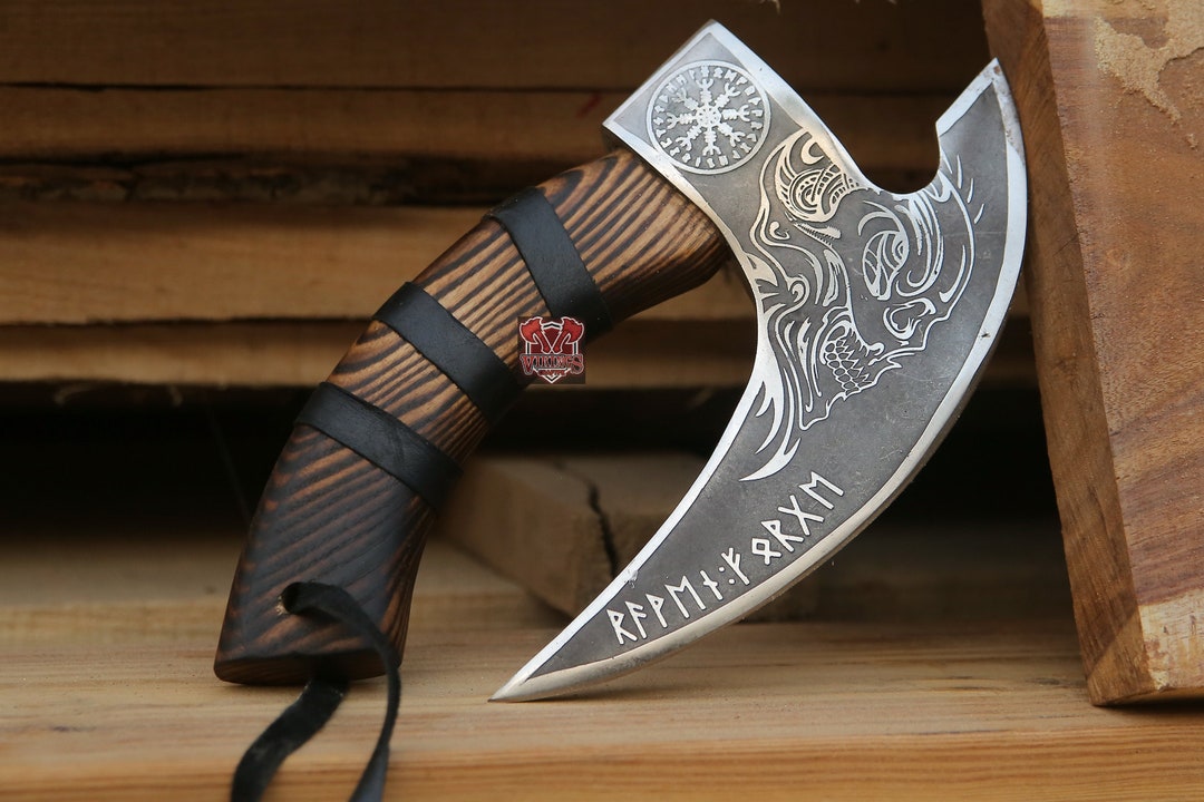 The Original Custom Hand Forged Pizza Axe , Viking Pizza Cutter Axe ...