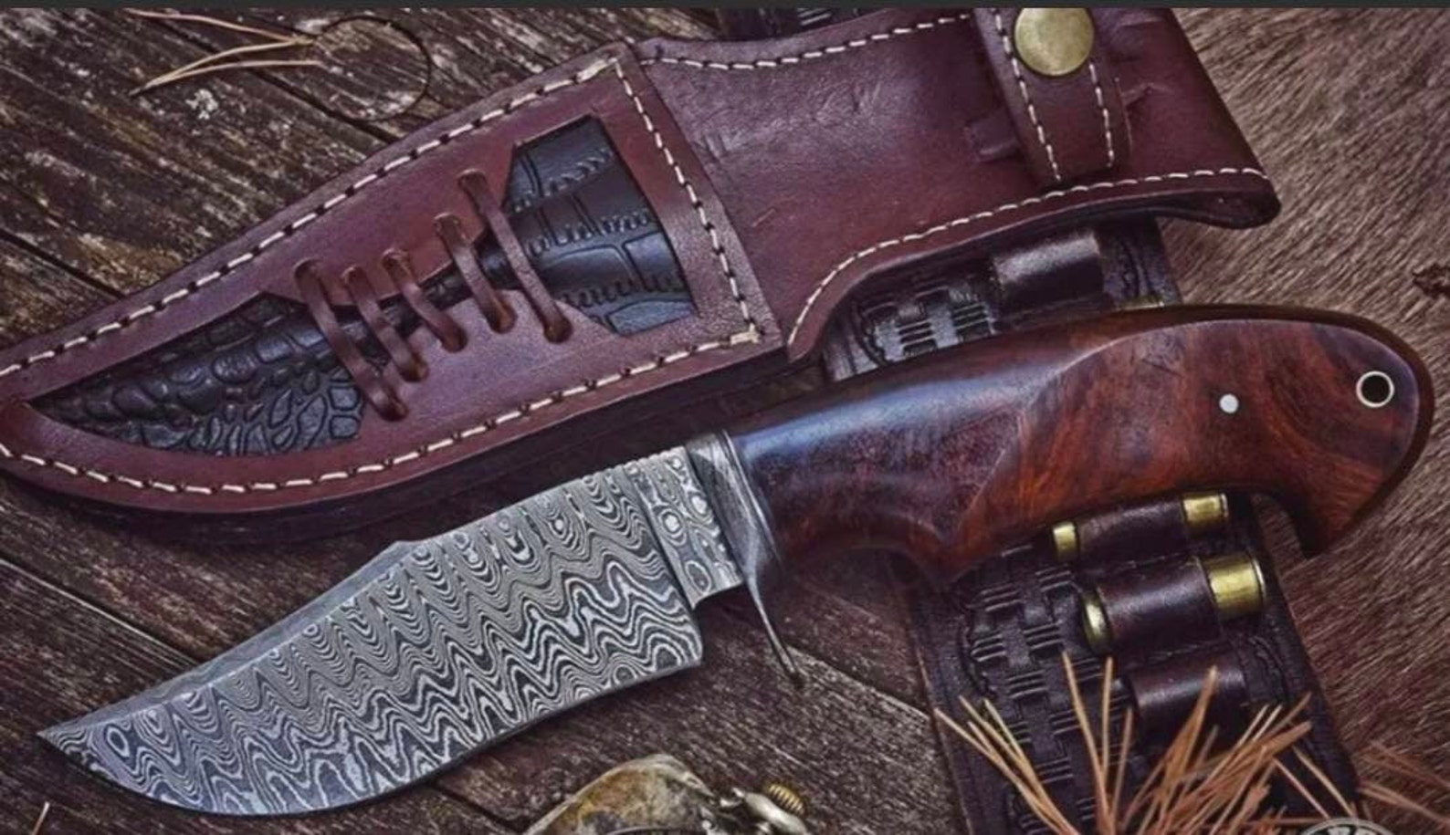 Damascus Hunting Knife Damascus Fixed Blade Knife Damascus - Etsy