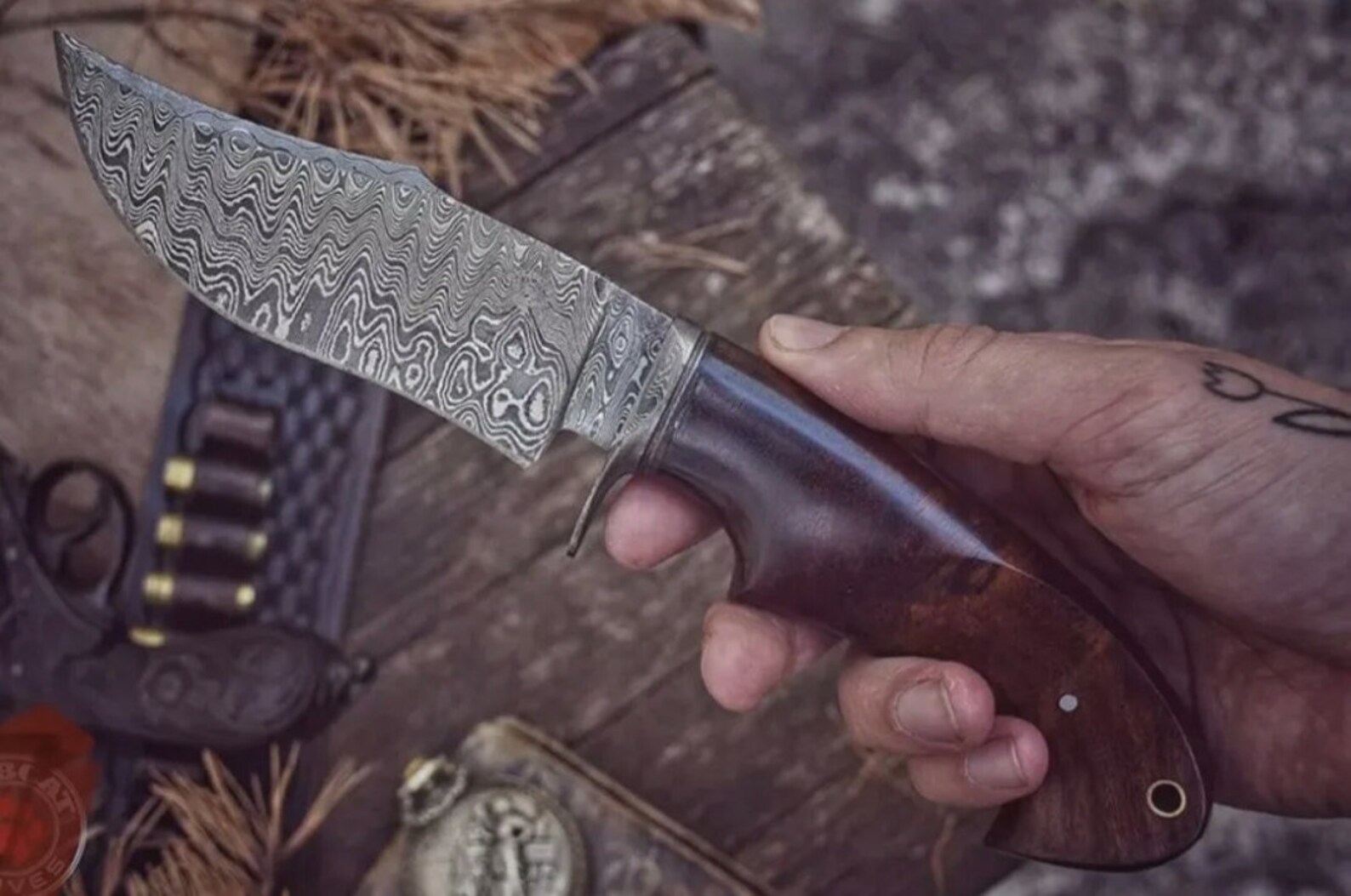 Damascus Hunting Knife Damascus Fixed Blade Knife Damascus - Etsy