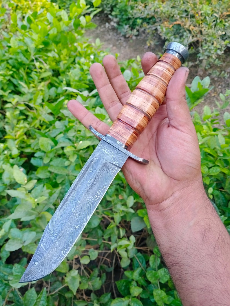 Damascus Hunting Knife Damascus Fixed Blade Knife Damascus - Etsy