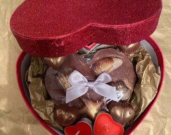Heart Chocolate Slab - Etsy UK