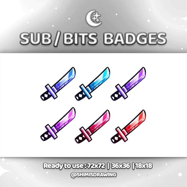 Katana Twitch Badges - Etsy