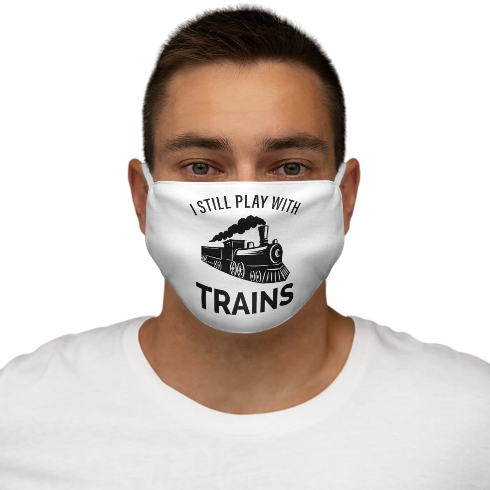 I Still Play With Trains Mask, Funny Train Mask Gift, Funny Model Train ...