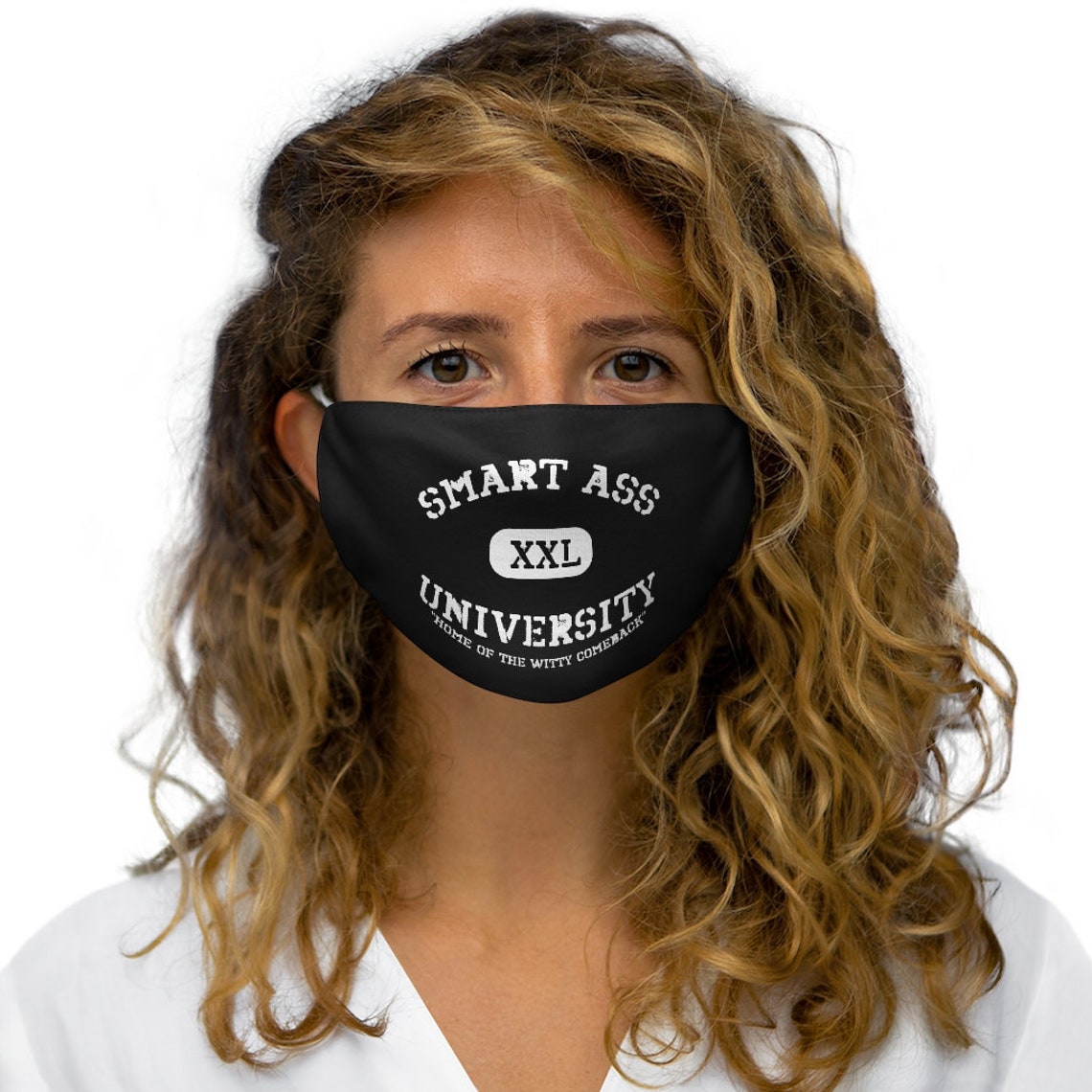 Smart Ass University Face Mask, Funny Smart Ass Mask, Witty Face-mask ...