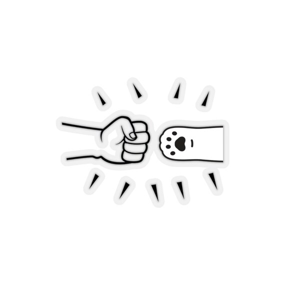 Dog Hand Fist Bump Sticker Cute Dog Mom Sticker Dog Lover | Etsy