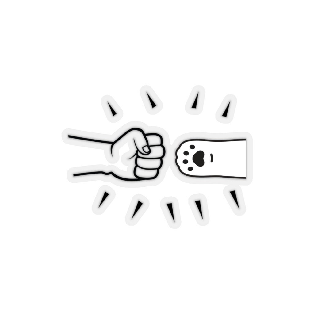 Dog Hand Fist Bump Sticker, Cute Dog Mom Sticker, Dog Lover Sticker ...