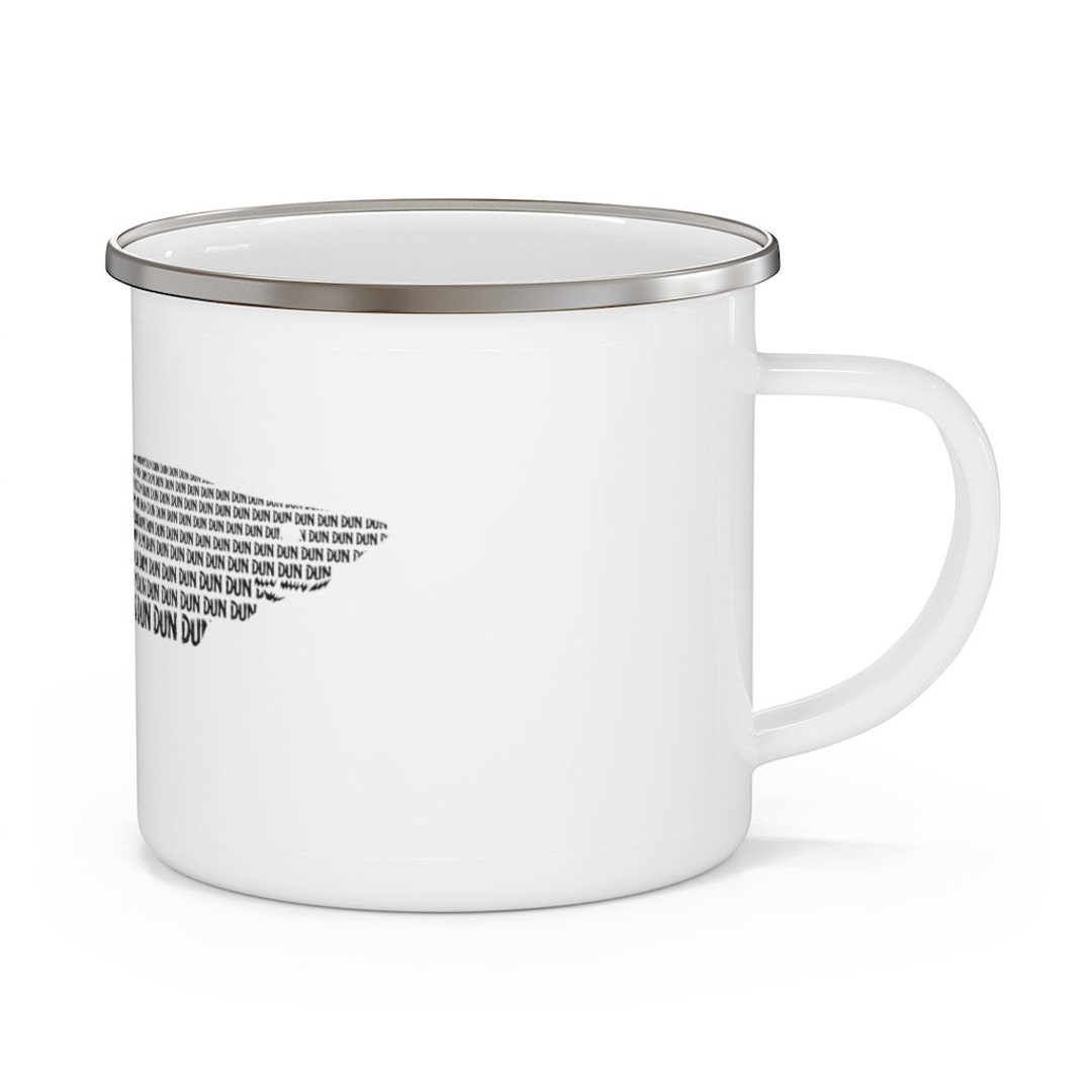 Dun Dun Dun Jaws Mug, Shark Jaws Coffee Mug, Jaws Camping Mug - Enamel ...