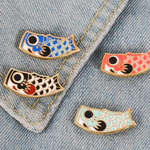 Koi Ornamental Fish Pond Enamel Pin Badge Japan Pin Badge - Etsy