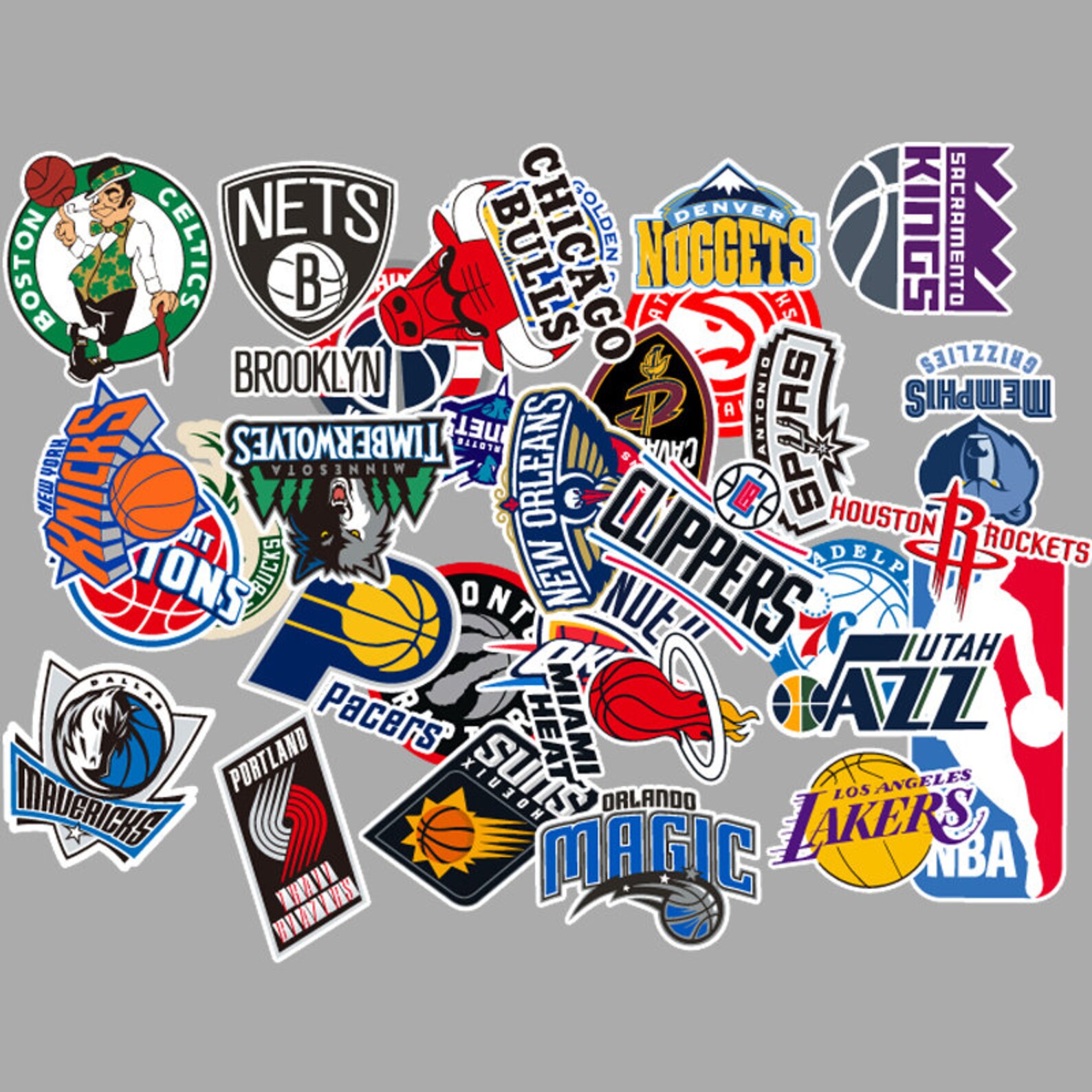 NBA Basketball Team Logo Pegatinas Lote 31 pc Vinilo | Etsy