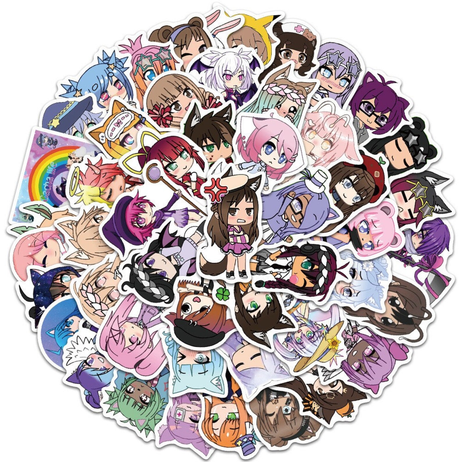 50pc Gacha Life Sticker Pack Waterproof for Water Bottles - Etsy