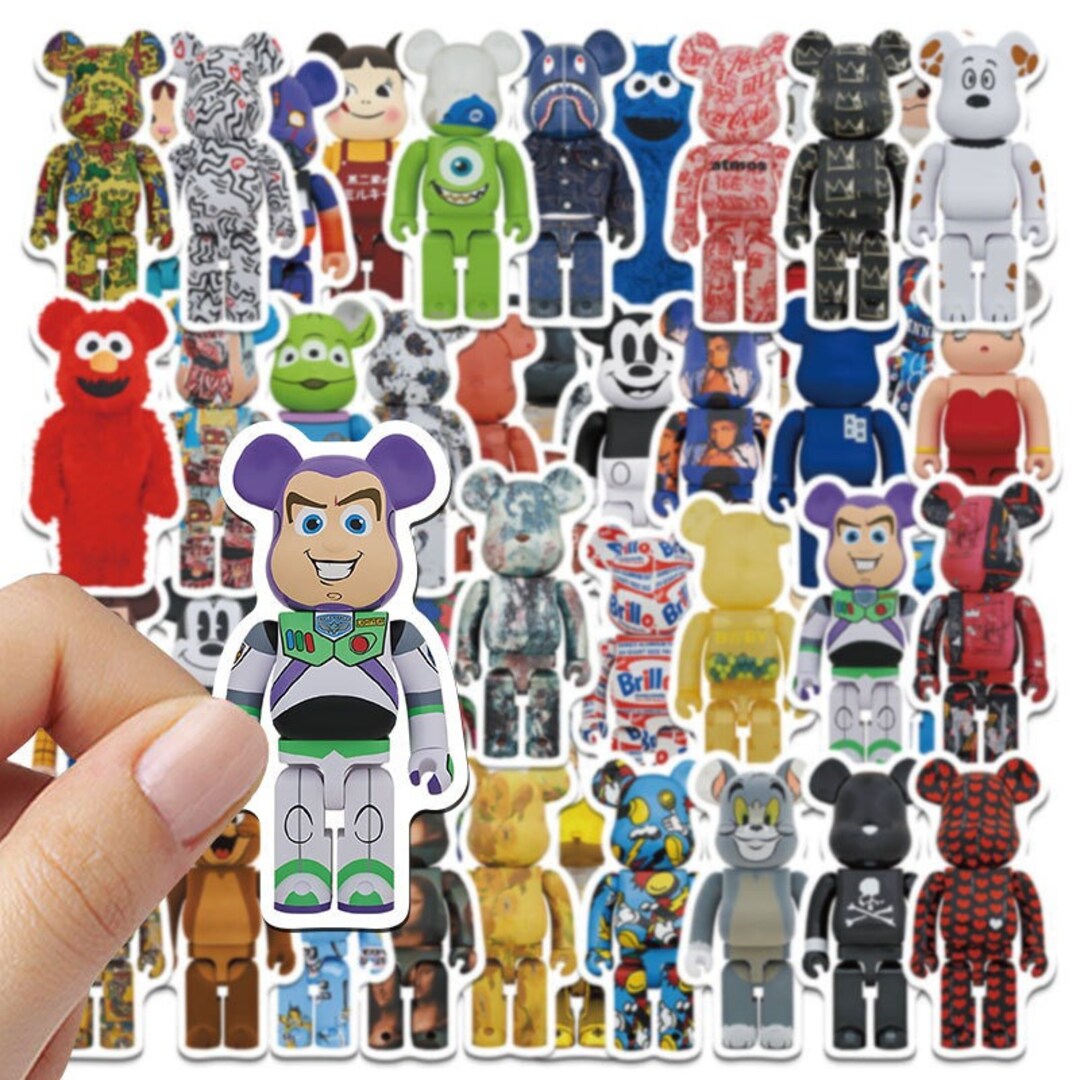 50pc Bearbrick Stickers for Water Bottles Hydroflasks - Etsy