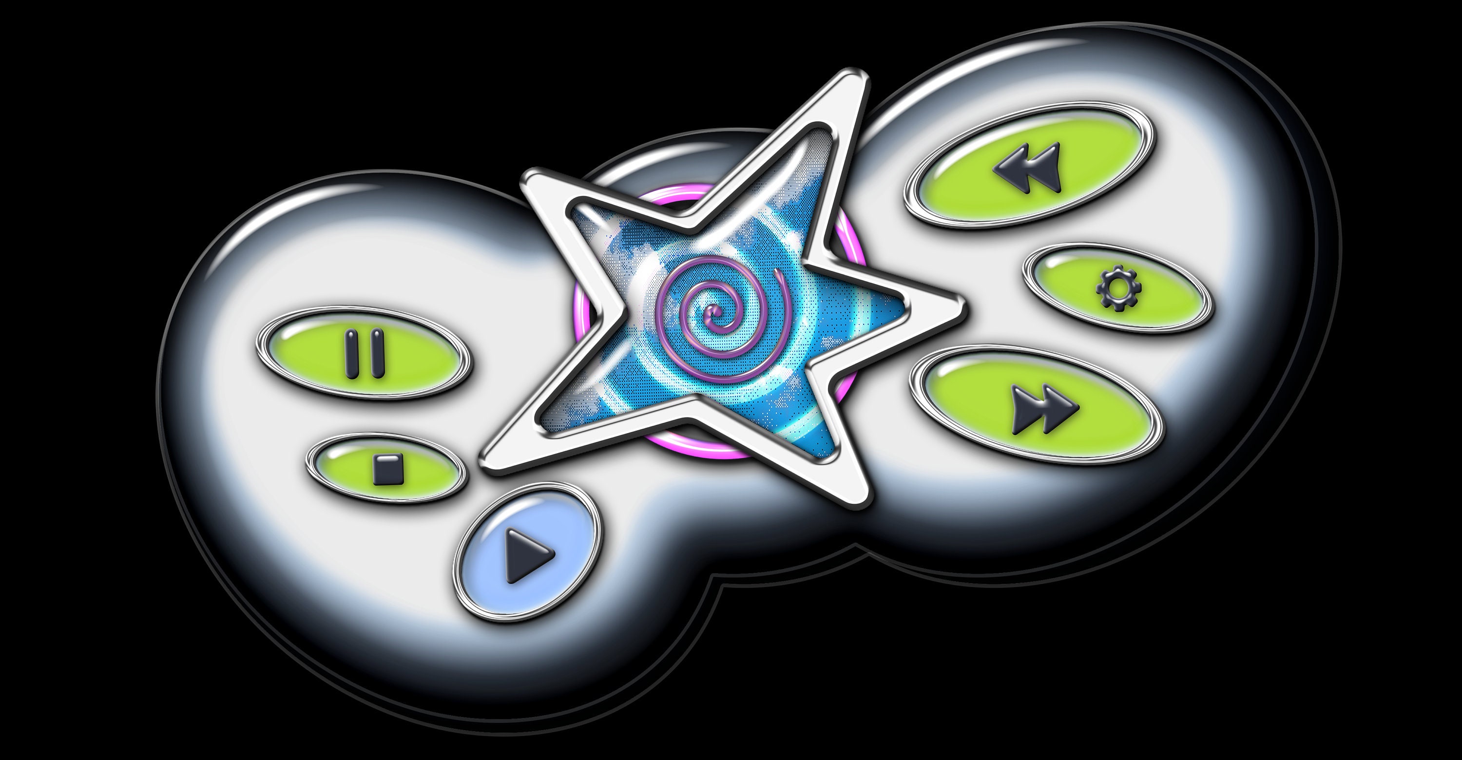 Y2K Star MP3 Player and Assets - Etsy