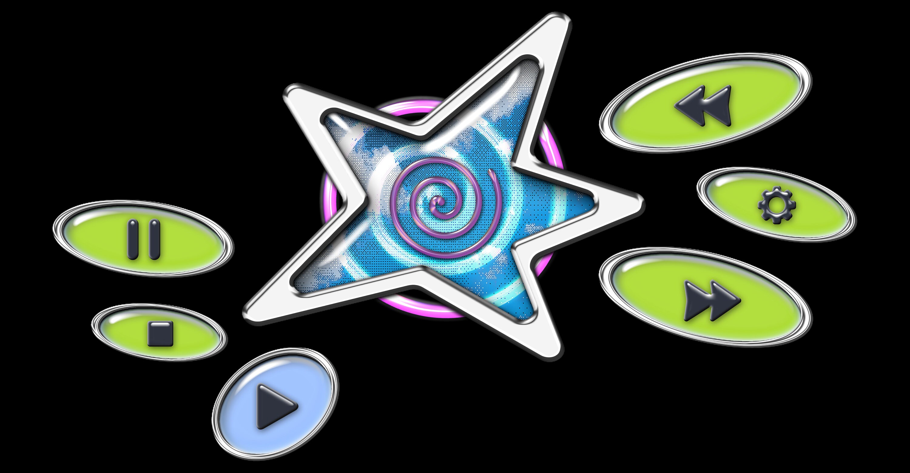 Y2K Star MP3 Player and Assets - Etsy