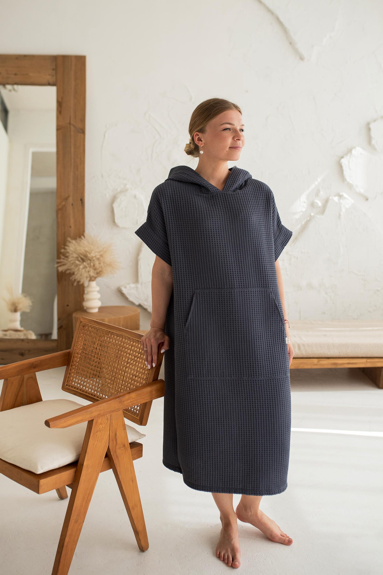 Beach Poncho,swimming Handmade Poncho, Oversize Summer Robe, Absorbing ...