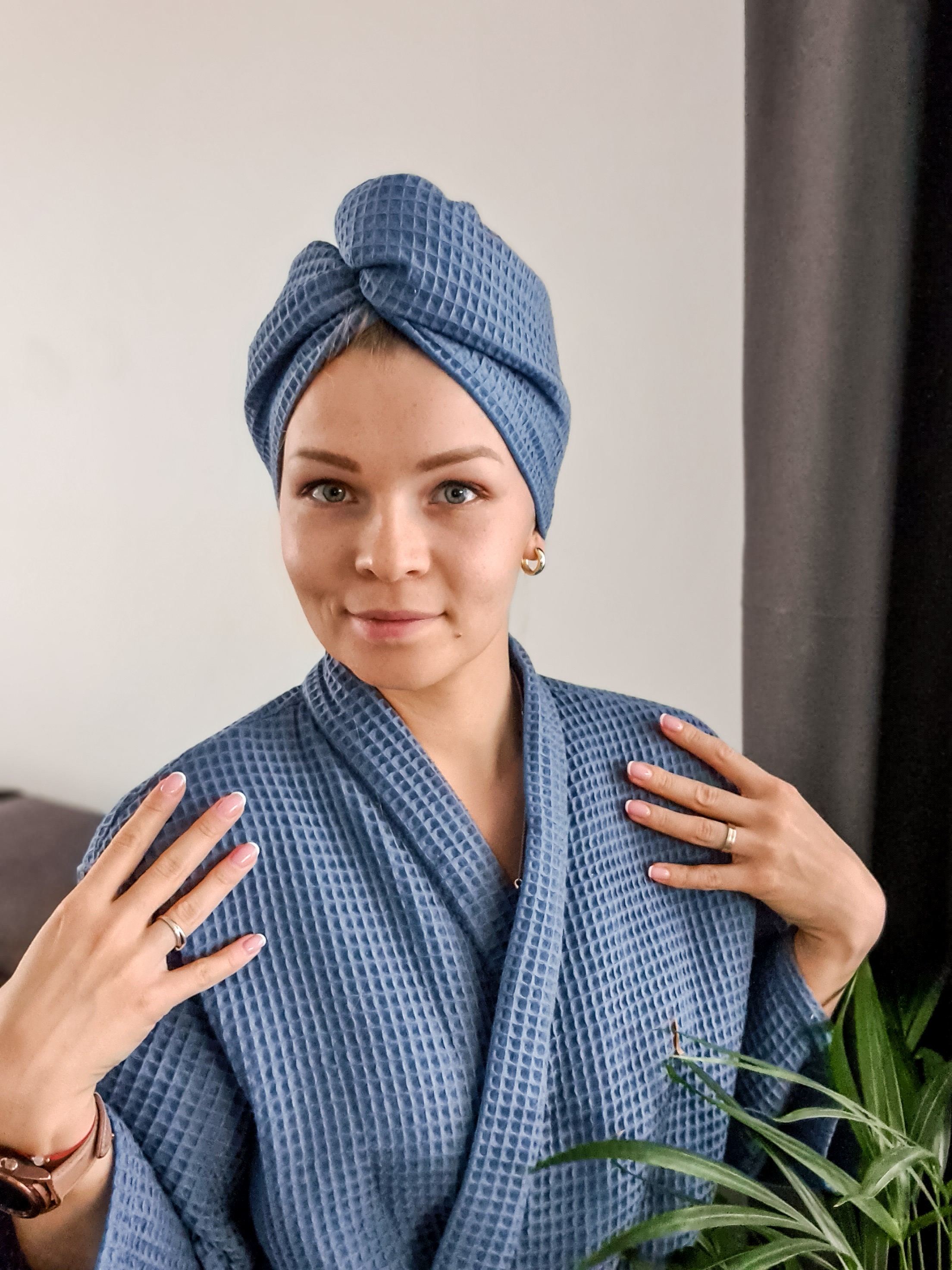 Waffle Turban, Spa Turban, Cotton Hair Turban, Hair Towel, Waffle Bath ...