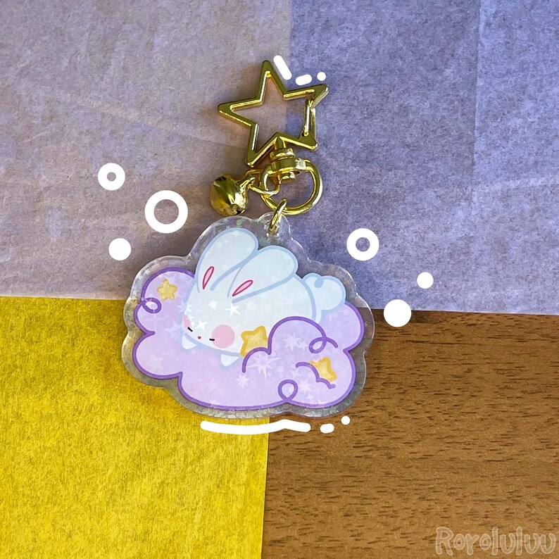 Bobo & Boon Holographic Keychains // Cute Holo Keychain - Etsy