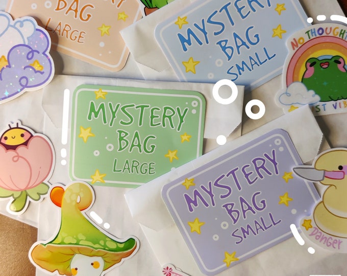 Mystery Bag, Cute Grab Bag Sticker, Meme Sticker, Kawaii Sticker, Cute ...