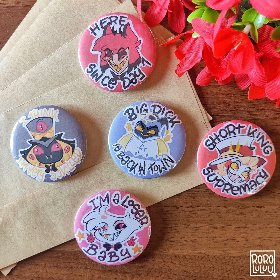 HH Pin Set 1 // Cute Pin, Animal Pin, Halloween Badge, Gift, Happy Mail ...