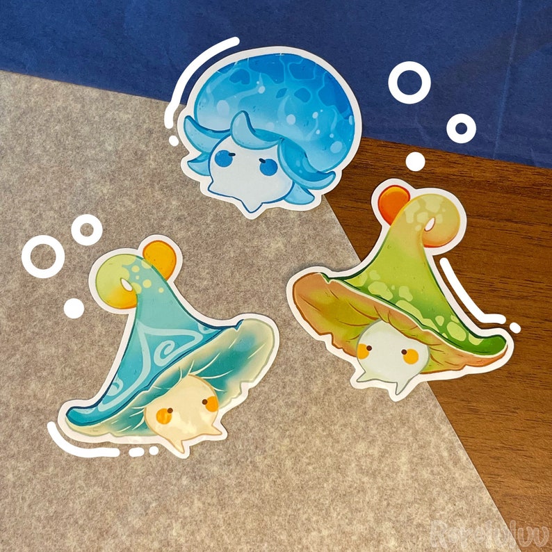 Genshin Impact Floating Fungus Sticker // Cute Genshin Sticker - Etsy