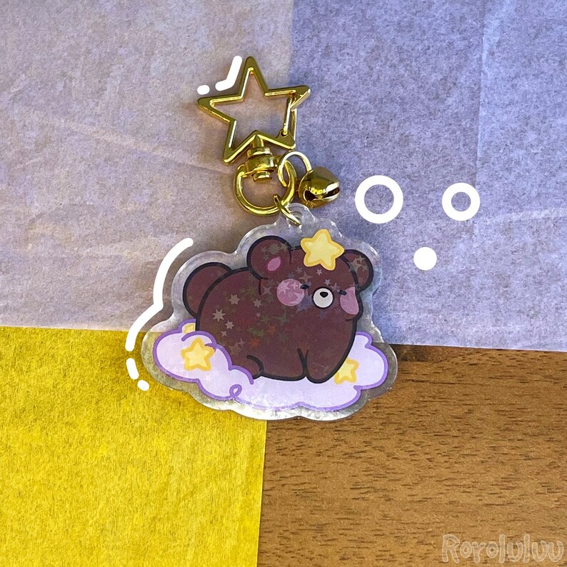 Bobo & Boon Holographic Keychains // Cute Holo Keychain - Etsy