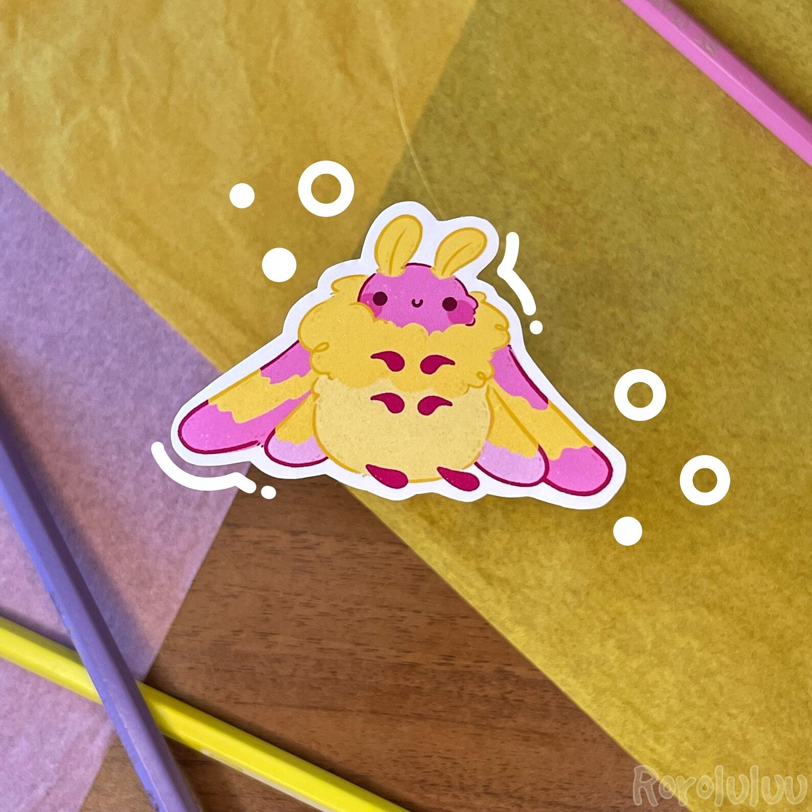 Summer Moths Stickers, Cute Maple Moth Sticker, Meme Sticker, Kawaii ...