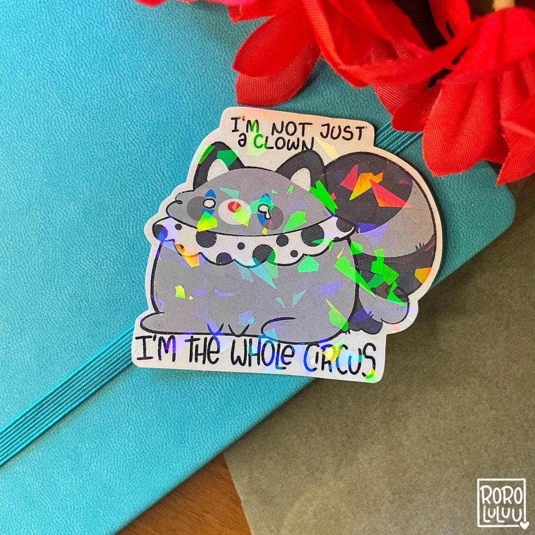 Adesivo Pizza Il Procione Clown, Adesivo Procione Carino, Adesivo Meme ...