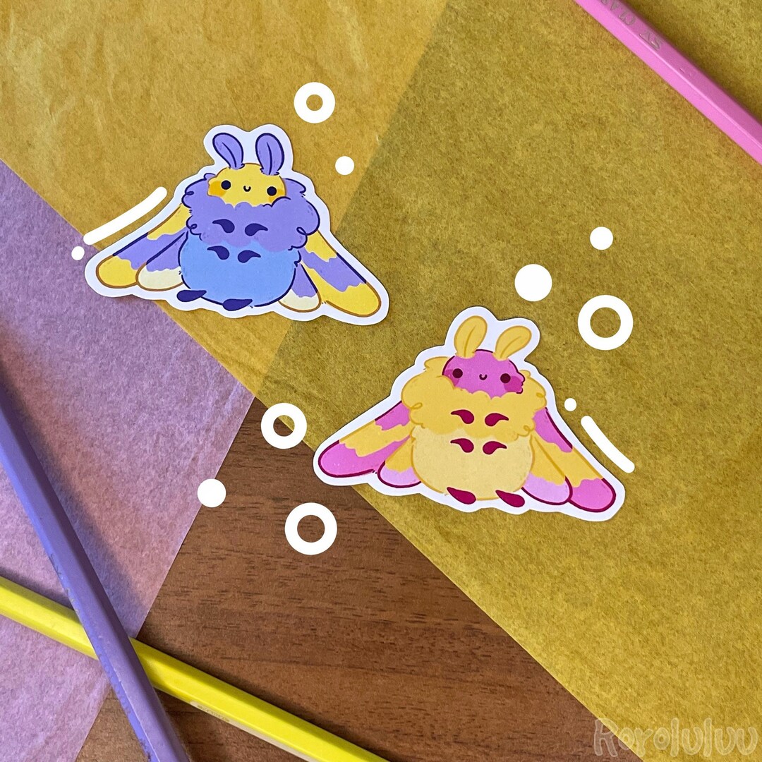 Summer Moths Stickers, Cute Maple Moth Sticker, Meme Sticker, Kawaii ...