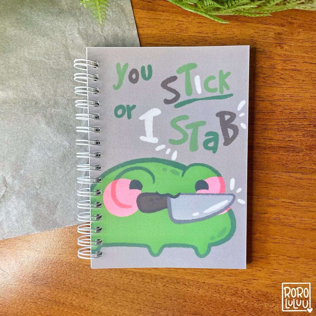Stabby Frog Stickerbook // Cute Frog Sticker Book , Book for Collecting ...