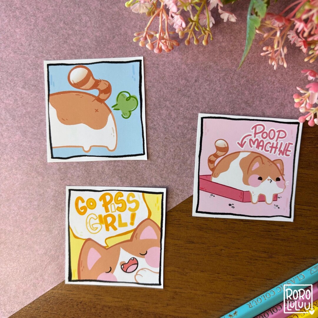 Raviolo Poop Machine Sticker Set, Cute Animals Sticker, Meme Sticker ...