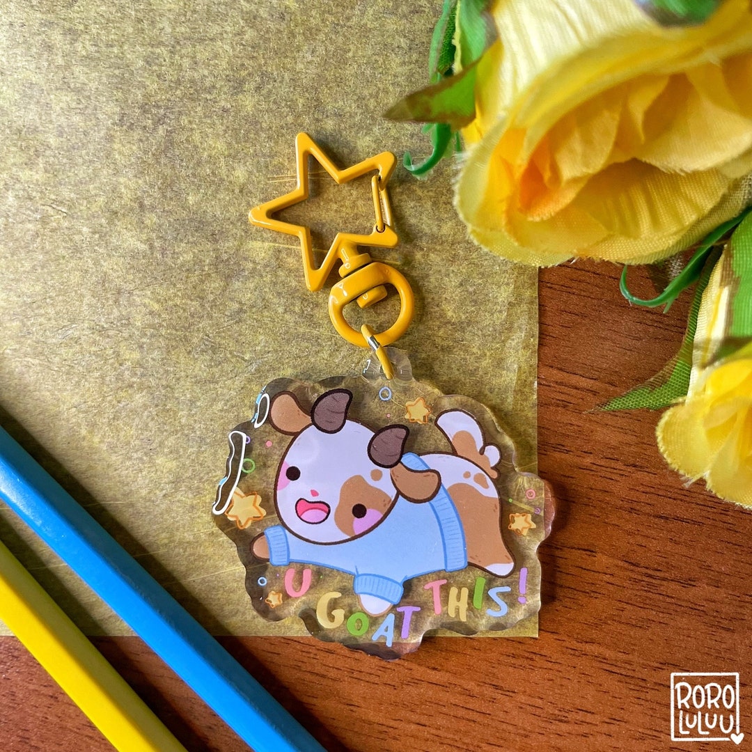 You Goat This Keychain // Cute Acrylic Keychain, Goat Keychain, Gift ...