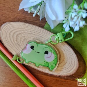 Stabby Frog Couple Keychain // Cute Acrylic Keychain, Cow Keychain ...