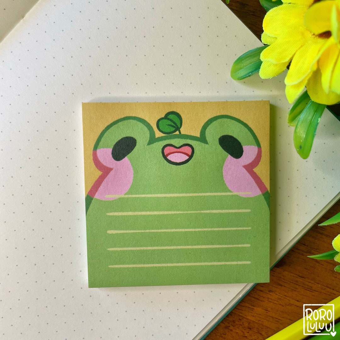 Happy Frog Sticky Notes // Animal Memo Pads, Cute Sticky Notes for ...