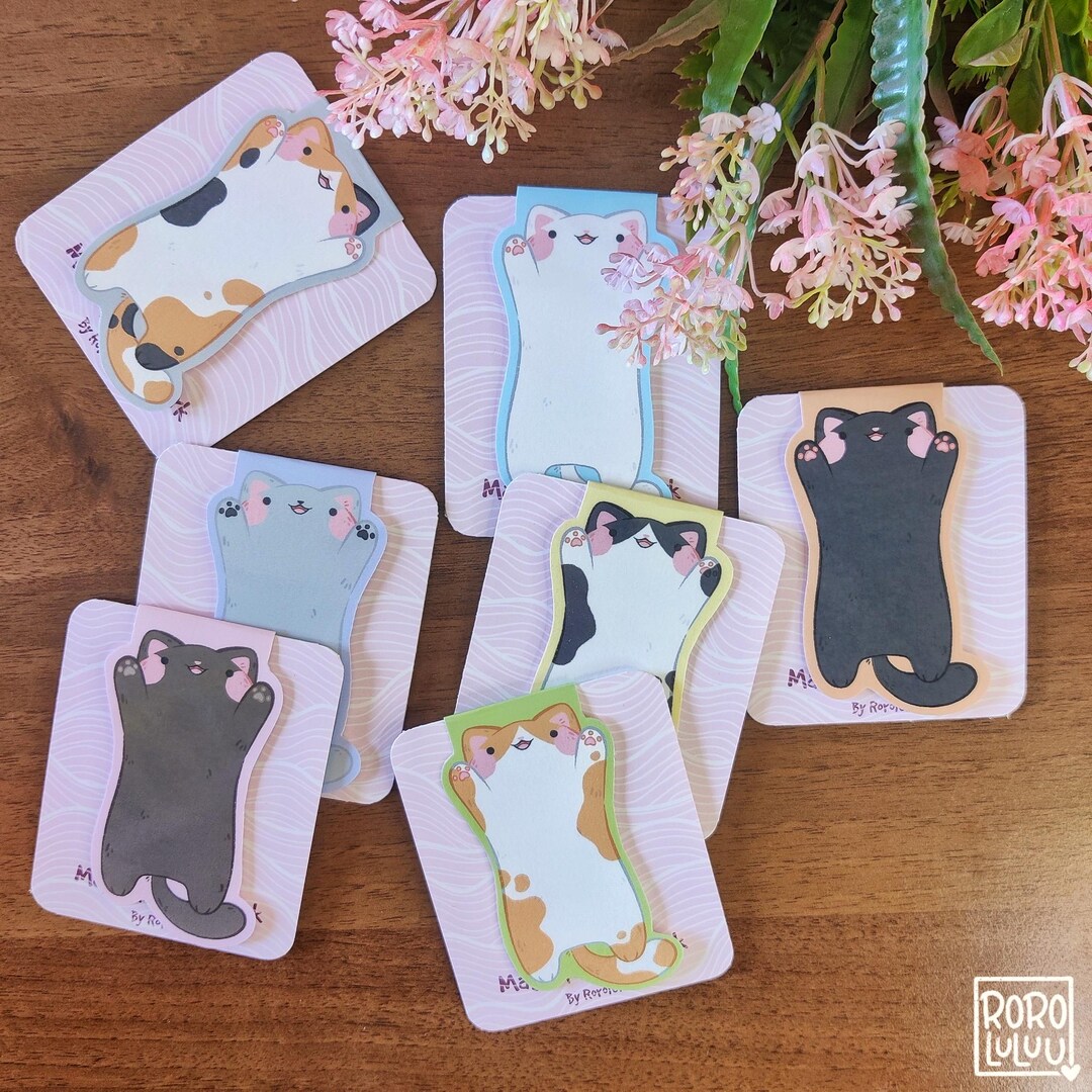 Stretchy Cats Magnetic Bookmarks, Cute Frog Bookmark, Laminated ...