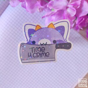Fairy Kitten Holo Sticker, Cute Fairy Cat Holographic Sticker, Meme ...