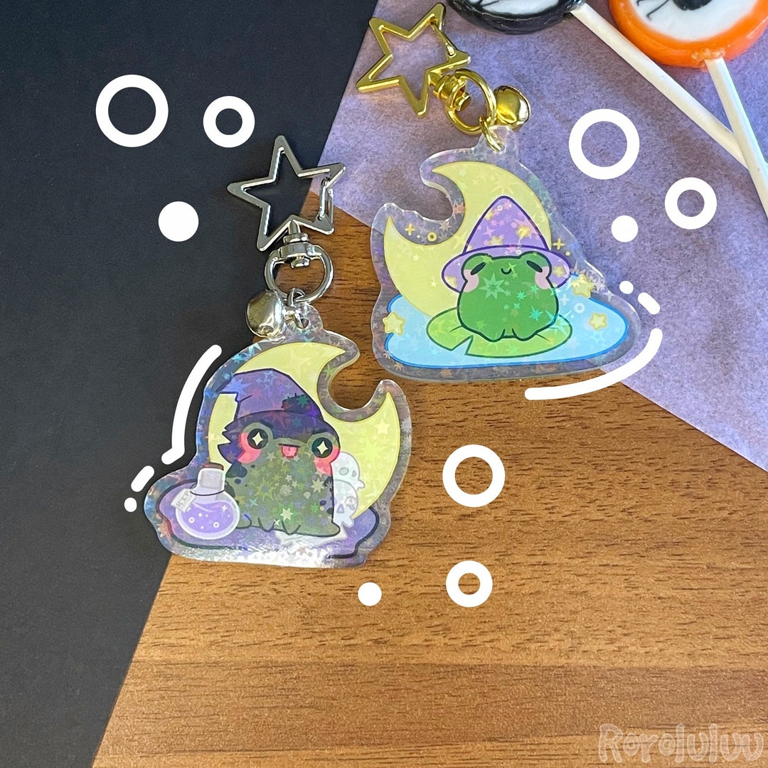 Magic Frogs Holographic Keychains // Cute Holo Keychain, Holographic ...