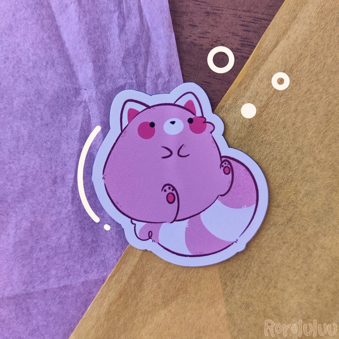Pipa the Pink Panda Magnet // Cute Red Panda Magnet, Gifts, Happy Mail ...