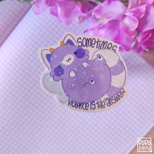 Fairy Kitten Holo Sticker, Cute Fairy Cat Holographic Sticker, Meme ...