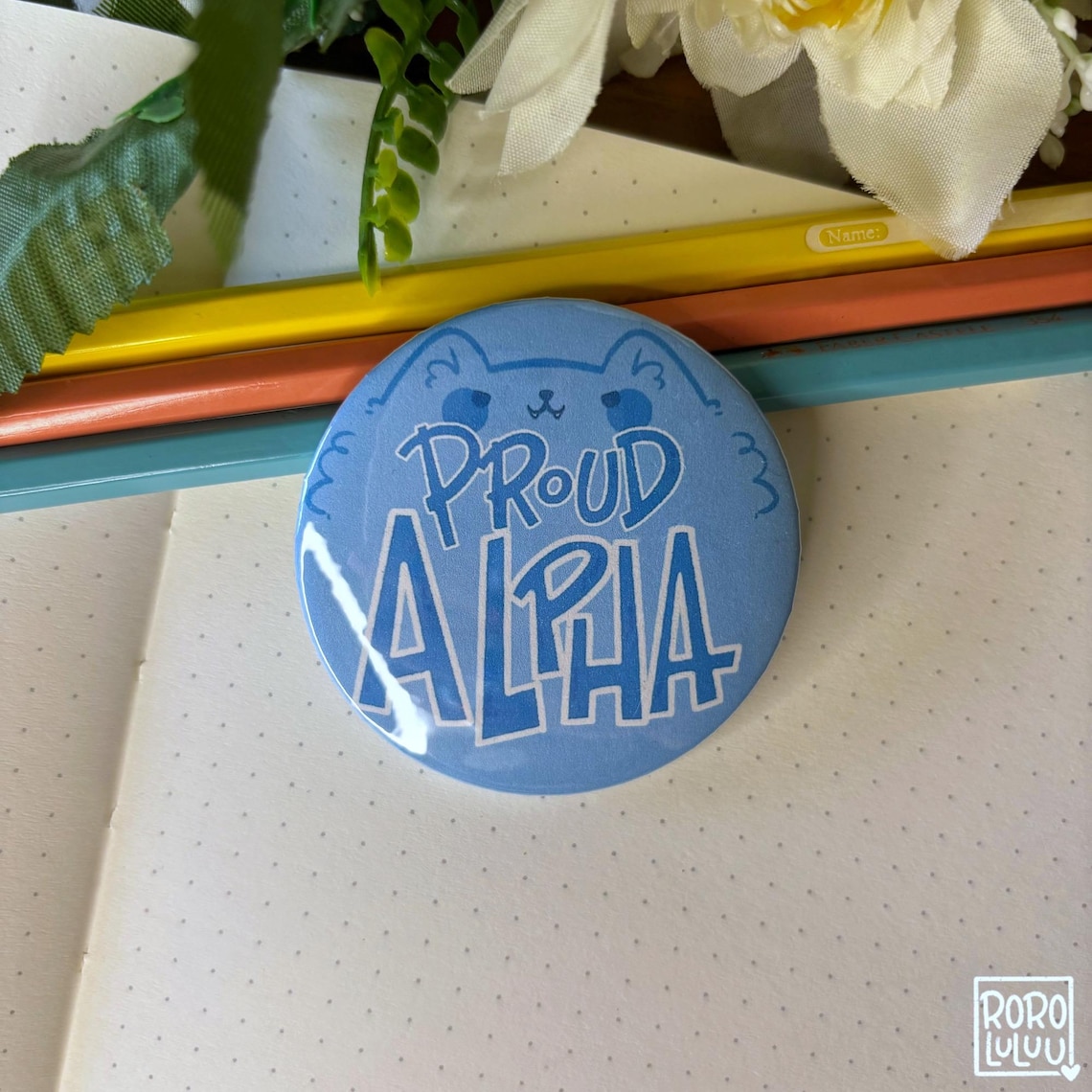 ABO Pin Set // Cute Pin, Animal Pin, Omegaverse Badge, Gift, Happy Mail ...