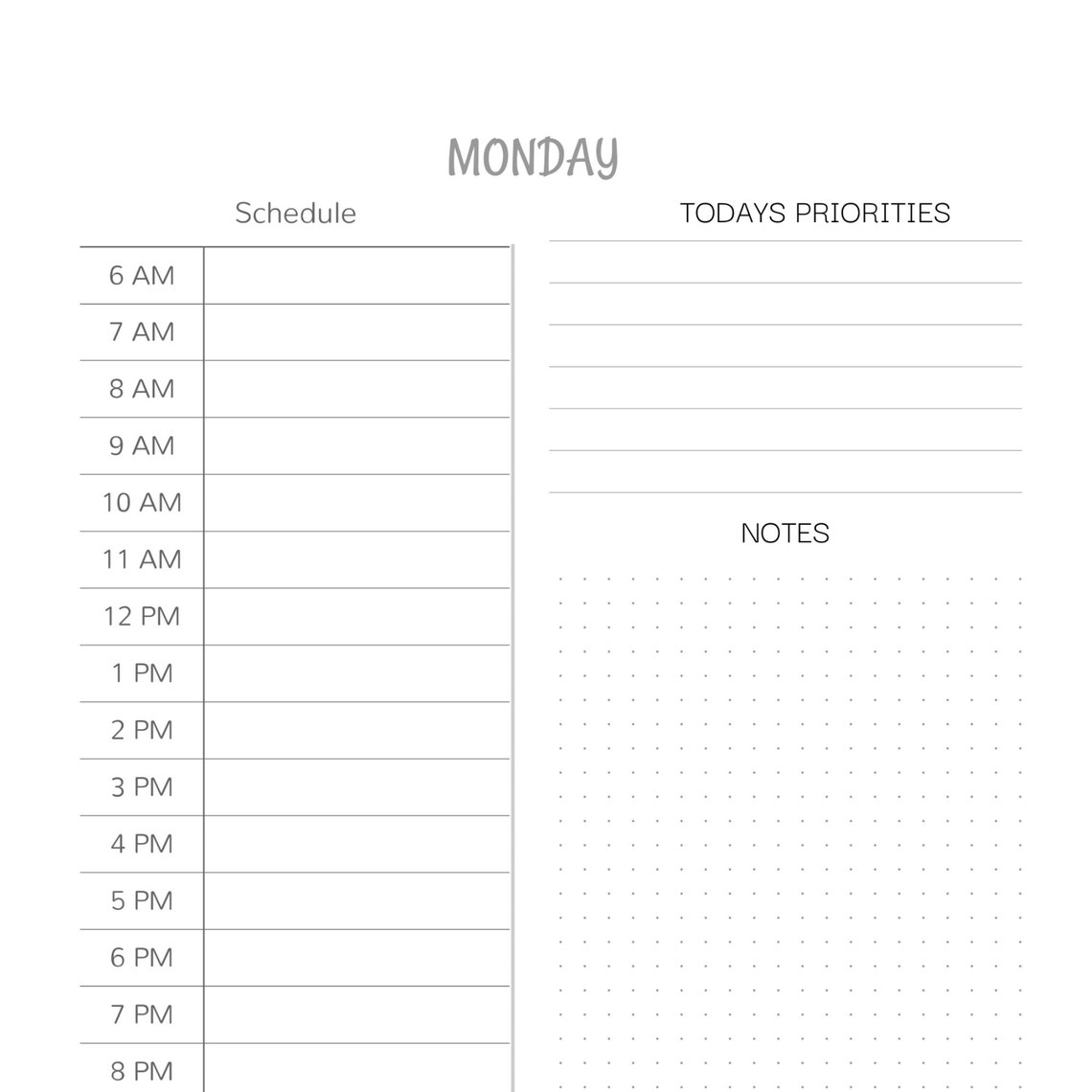 Productivity Planner Printable, Daily Productivity Planner, Weekly ...