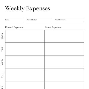Finance Planner Printable, Expense Tracker, Bill Tracker, Weekly ...