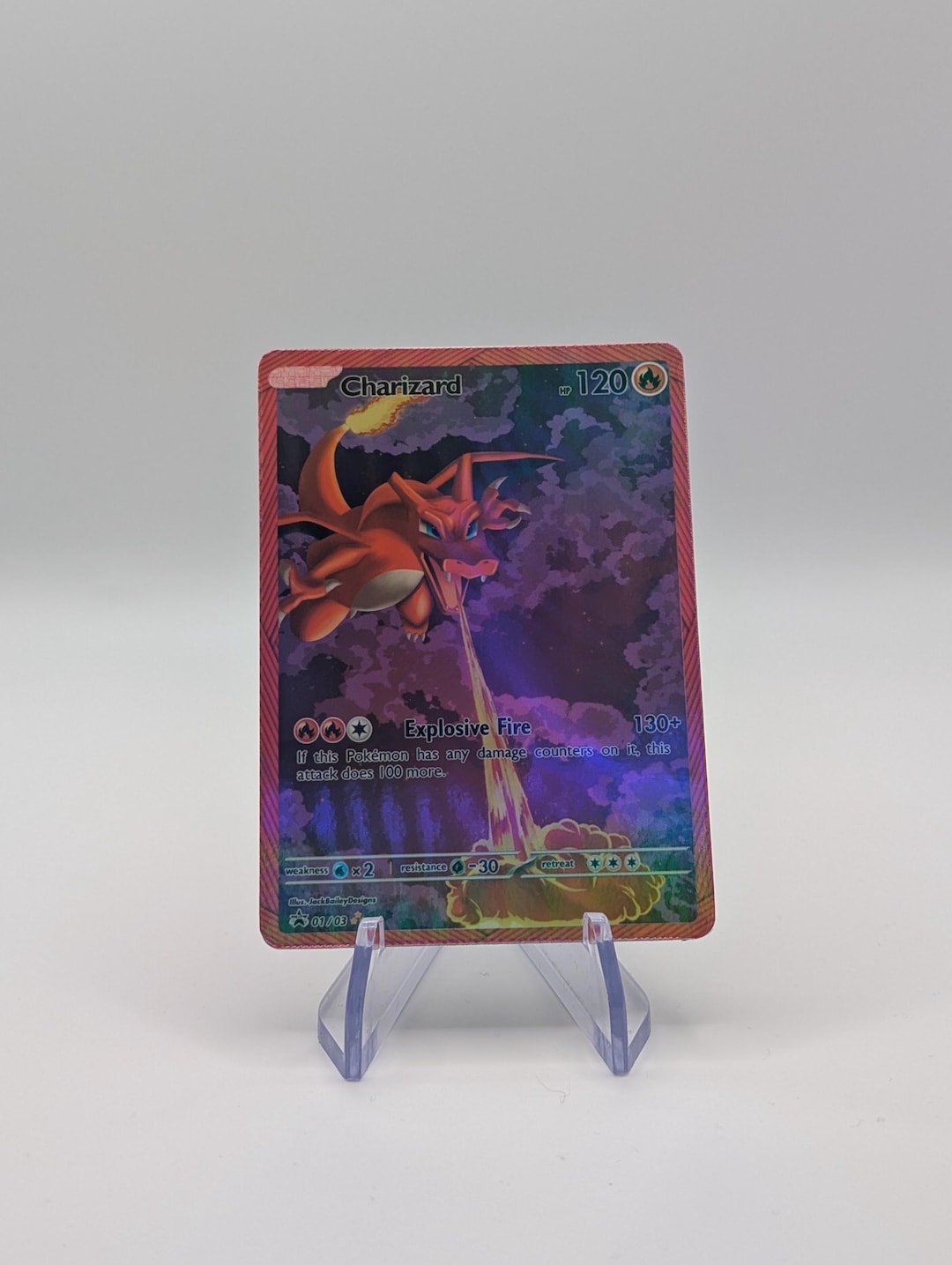Charizard, Blastoise and Venasaurs Custom Pokémon Cards (rainbow Holo ...