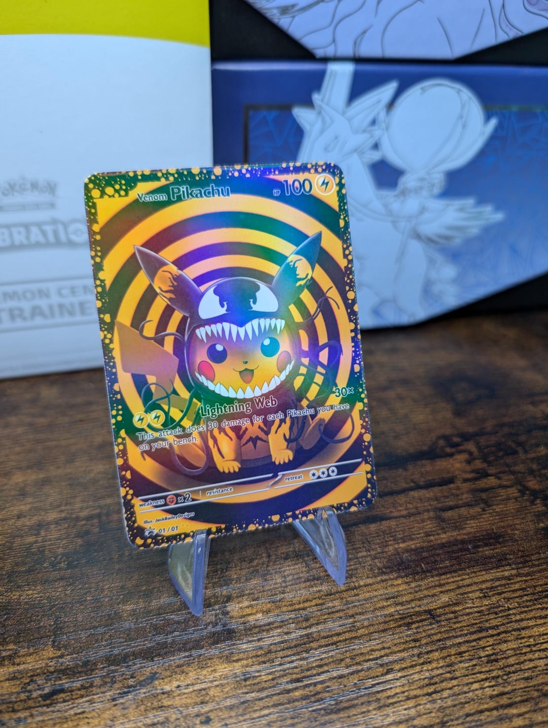 Custom Venom Pikachu Cosplay Pokémon Card - Etsy