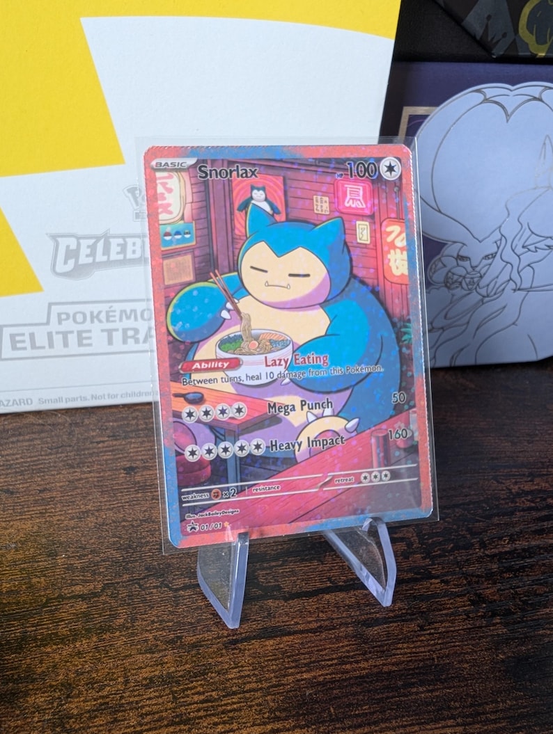 Snorlax Custom Pokemon Card - Etsy