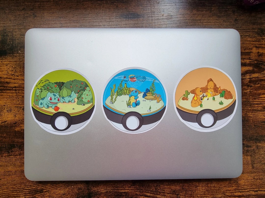 Bulbasaur, Charmander and Squirtle Stickers - Etsy