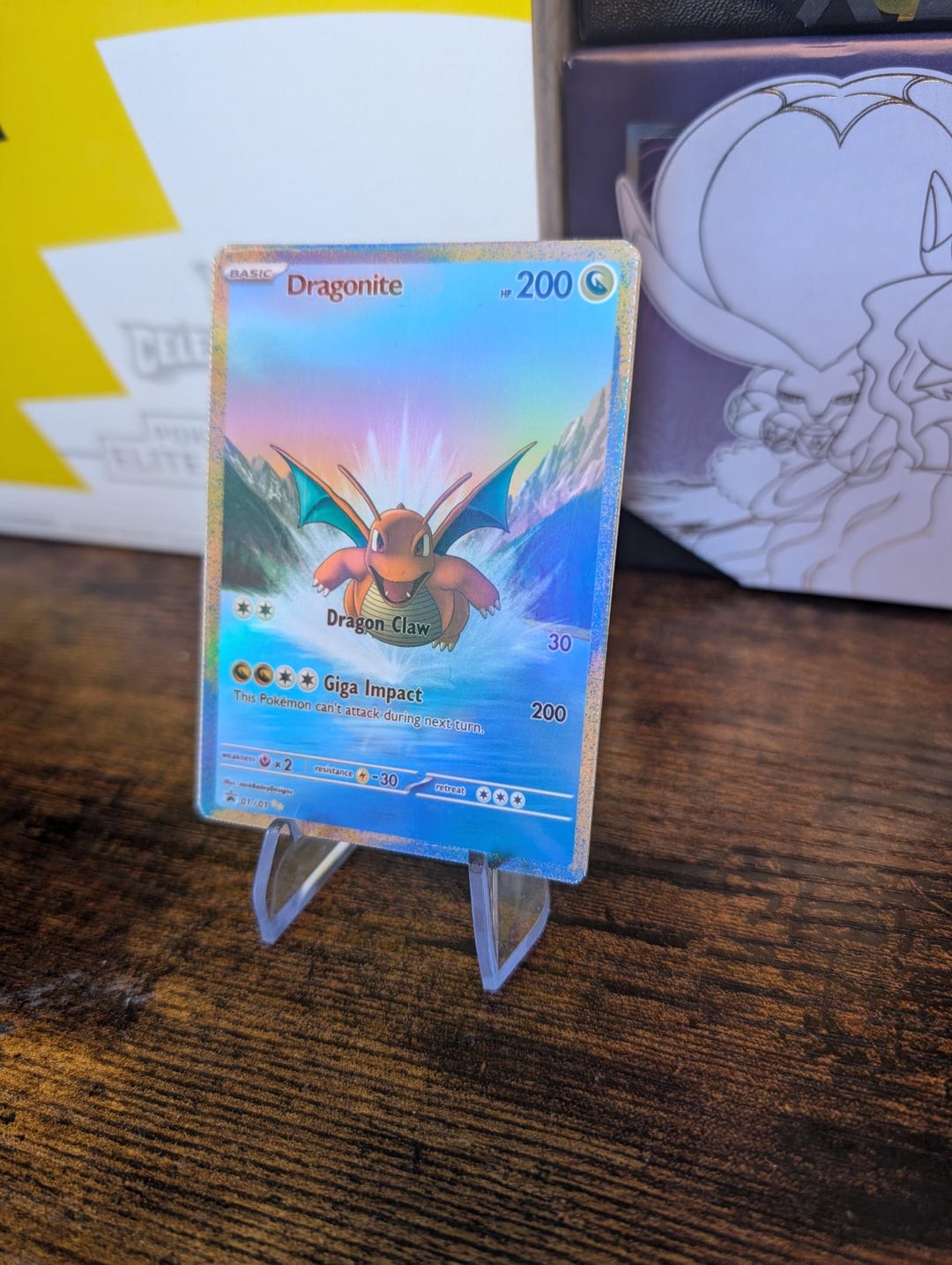 Custom Flying Dragonite Pokemon Card - Etsy