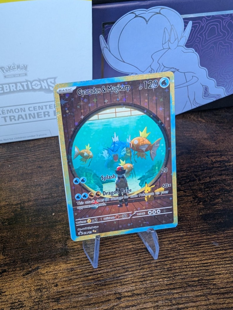 Custom Gyarados and Magikarp Pokemon Card - Etsy