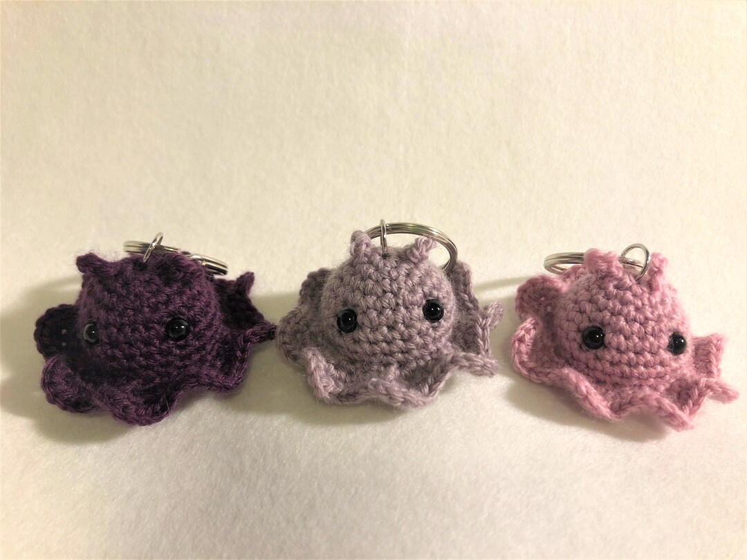Tiny Crochet Dumbo Octopus Keychain - Etsy
