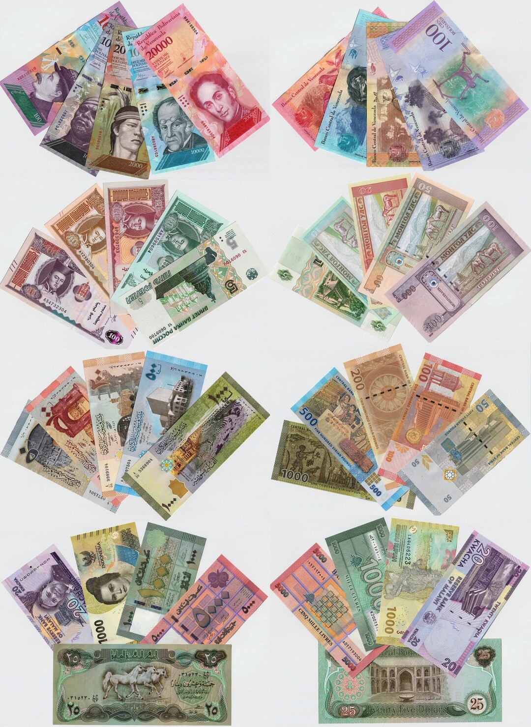 X20 Pcs Lot, Mix Banknotes, 1980 to 2022 All Different, (all UNC ...