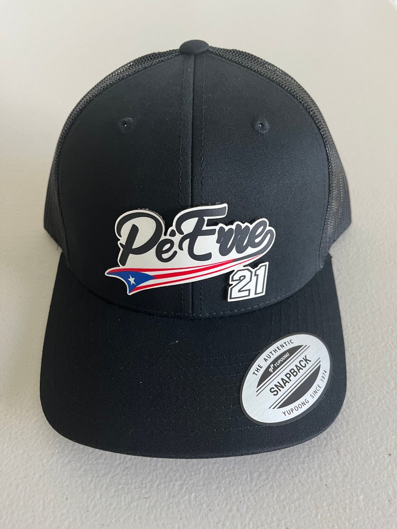 Puerto Rico Cap Leather Patch Pe Erre - Etsy