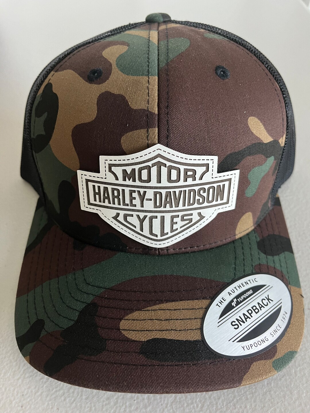 Harley Cap Leather White Patch - Etsy